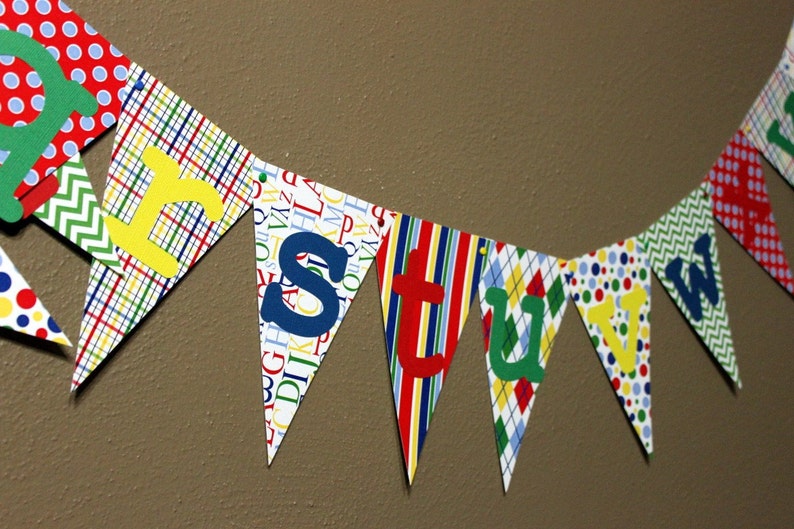 Alphabet Banner ABC Banner Primary Colors Kids Room Banner - Etsy