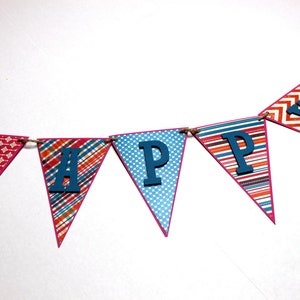 Glamping Camping Happy Birthday Banner - Pennant Banner, Birthday Party ...