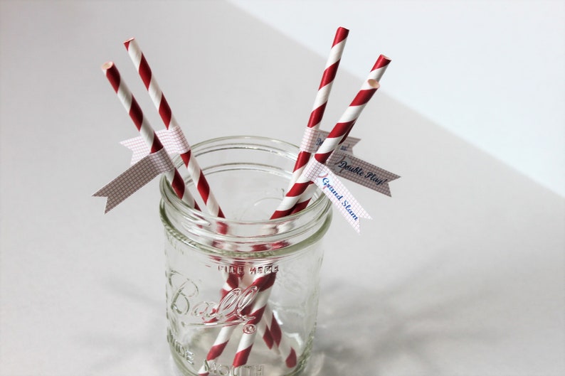 Baseball Party Straws and Flags, Baseball Birthday Party, Baseball Baby ...