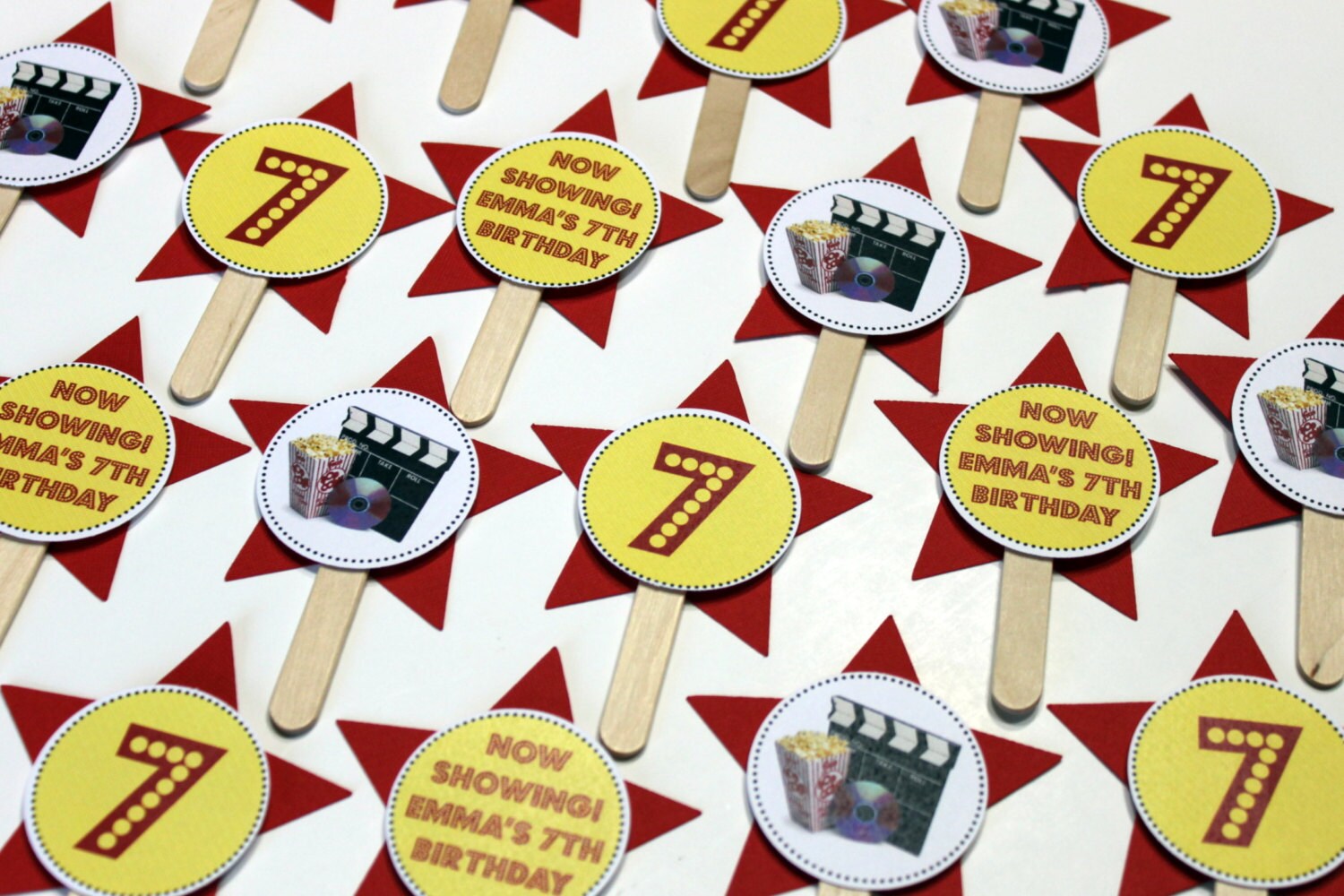 Movie Night FAVOR TAGS With Ribbon Ties, Night at the Movies, Drive in ...