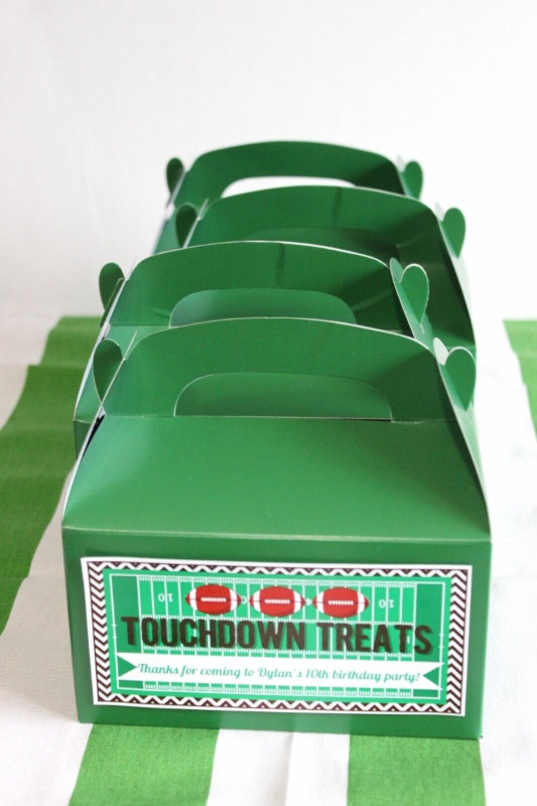 Football Favor Box, Football Birthday Party, End of Season Party ...