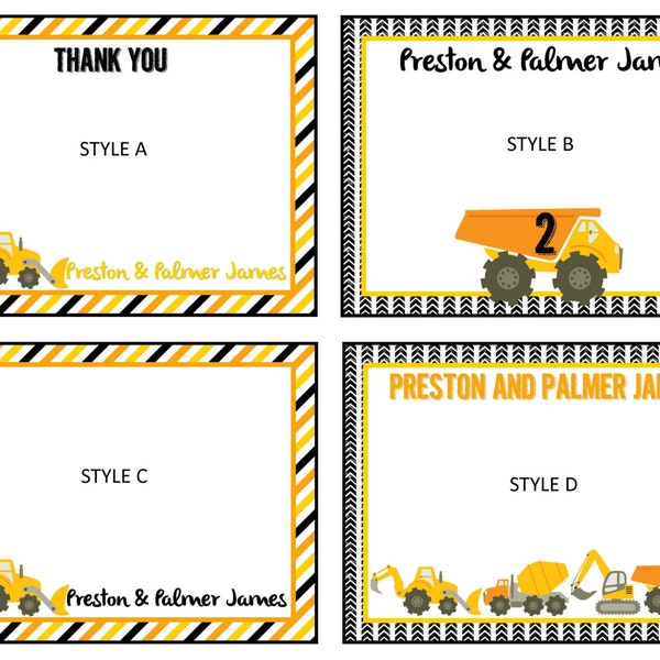 Construction Thank You Note - Etsy