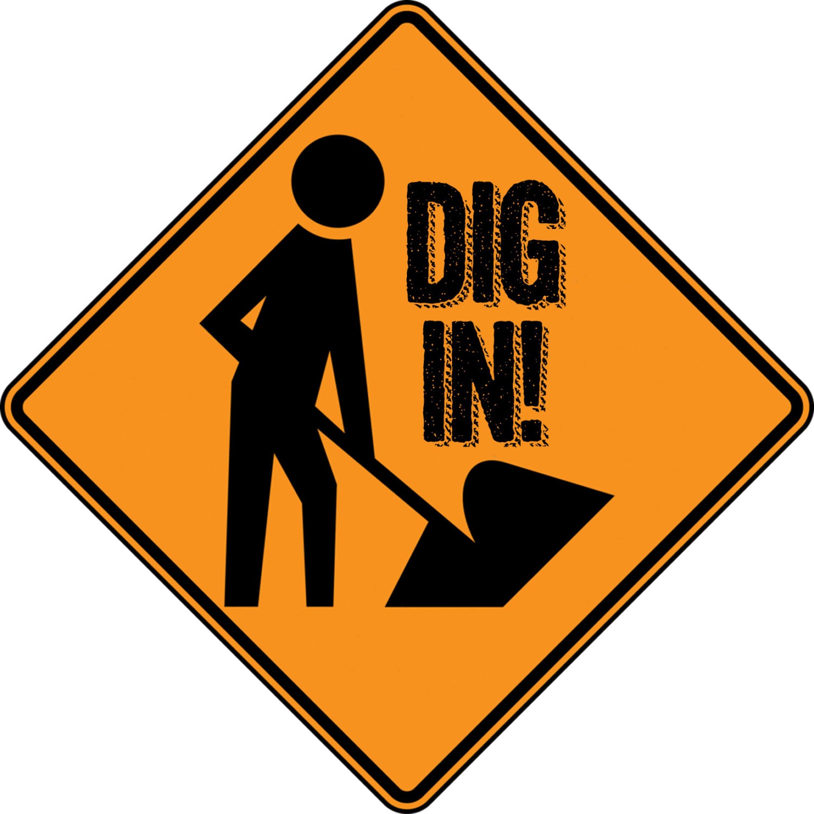 Construction Birthday Party Poster Sign PRINTED - Dig In, Party Zone ...