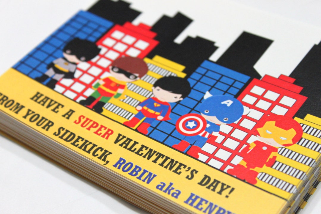 Superhero Valentine Cards, Superhero Valentine, Personalized Valentine ...