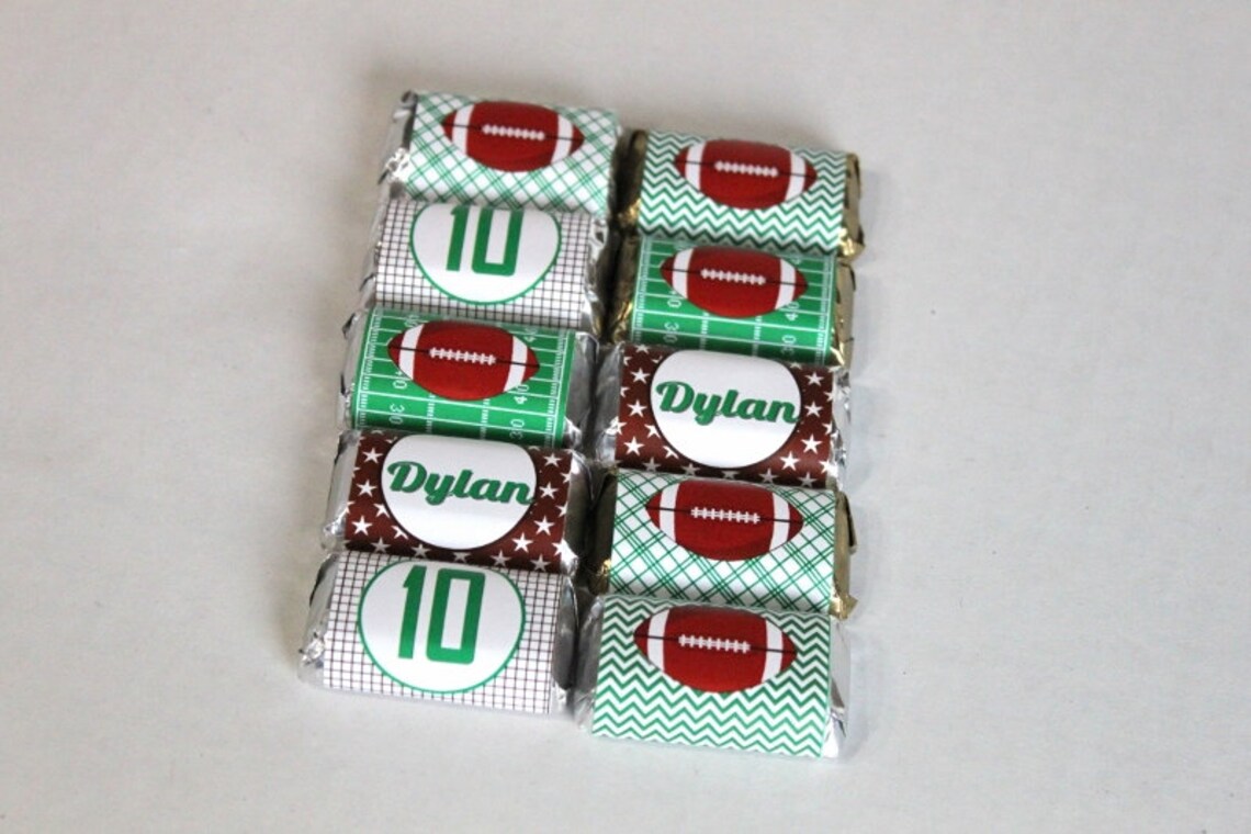 Football Party Mini Hershey Candy Bar Wrapper Football - Etsy