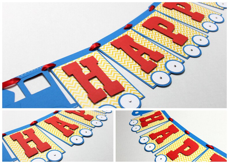Train Birthday Party Banner Retro Vintage Train First - Etsy
