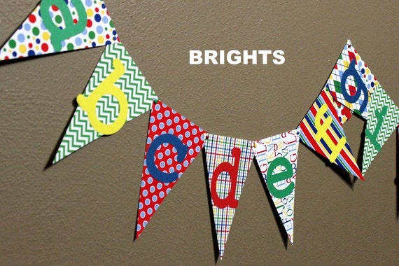 Alphabet Banner ABC Banner Primary Colors Kids Room Banner | Etsy