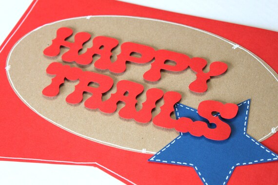 Western Party Sign Happy Trails Western Graduation Bon | Etsy