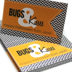 Halloween Treat Topper PRINTABLE Bugs and Kisses Bugs & - Etsy