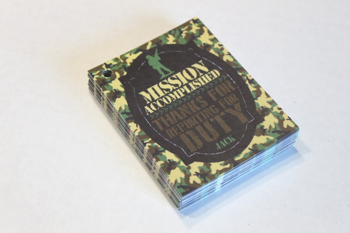 Army Party Tags PRINTABLE - Army Favor Tag, Army Birthday Party, Army ...