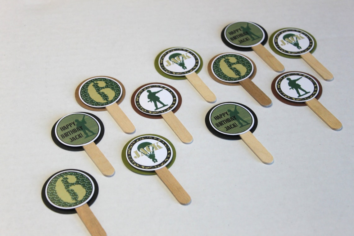 Army Cake Topper Army Birthday Party Army Party Camouflage | Etsy