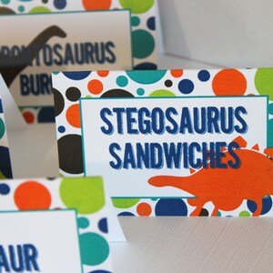 Dinosaur Menu Card, Dinosaur Birthday Menu Card, Dinosaur Party Buffet ...