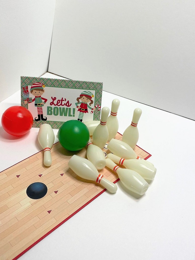 Elf Bowling Bowling Ball Bowling Pins Let's Bowl Elf | Etsy