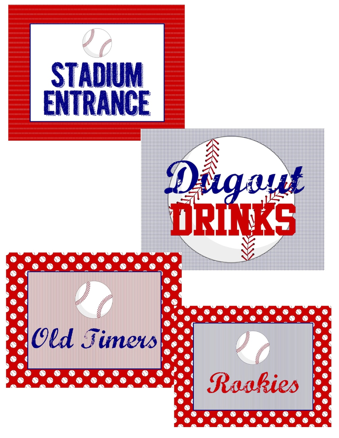 Baseball Party Signs PRINTABLE Baseball Birthday Party - Etsy