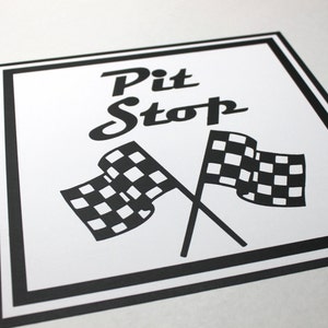Refuel Here Party Sign, Race Car Birthday Party, Die Cut Party Sign ...