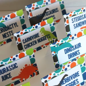 Dinosaur Menu Card, Dinosaur Birthday Menu Card, Dinosaur Party Buffet ...