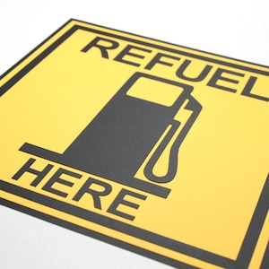 Refuel Here Party Sign, Race Car Birthday Party, Die Cut Party Sign ...