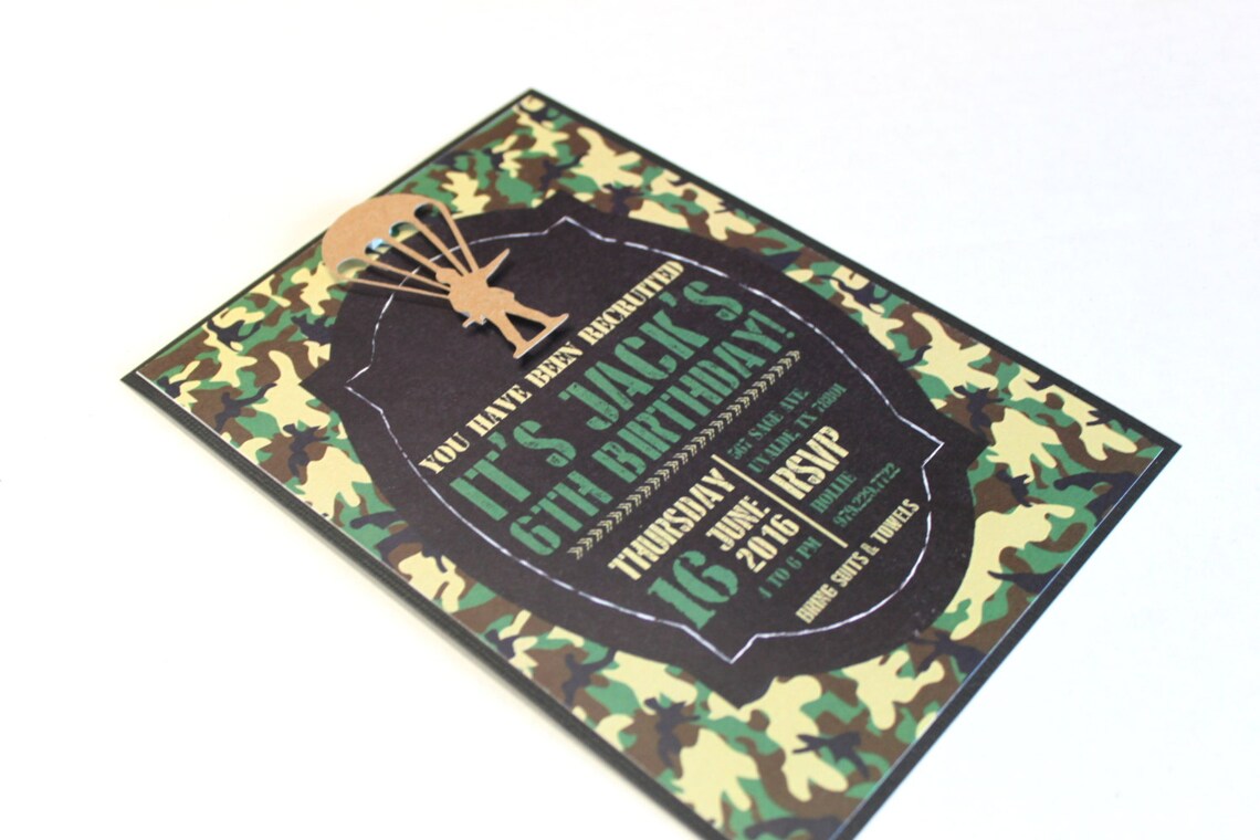 Army Party Tags Army Favor Tag Army Birthday Party Army - Etsy