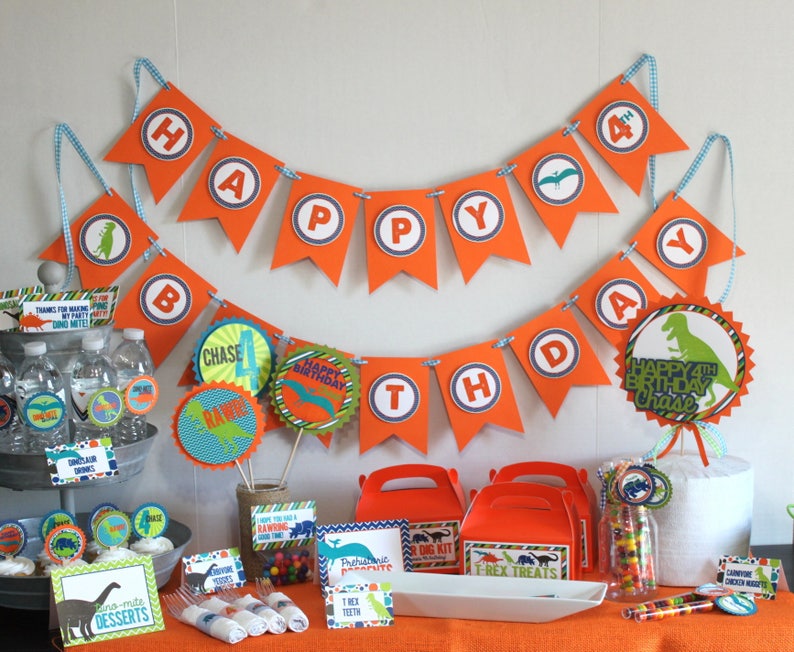 Dinosaur Party Poster, PRINTABLE, 8x10 Poster, Dinosaur Birthday Party ...