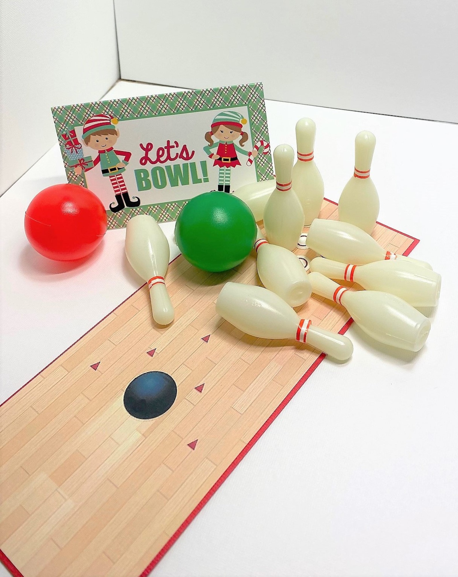 Elf Bowling Bowling Ball Bowling Pins Let's Bowl Elf - Etsy
