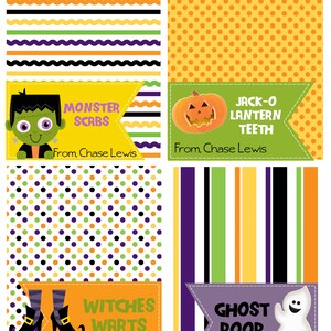 Halloween Treat Topper PRINTABLE, Ghost Poop, Monster Scabs, Jack-o ...