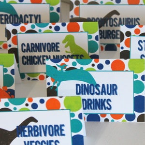 Dinosaur Menu Card, Dinosaur Birthday Menu Card, Dinosaur Party Buffet ...