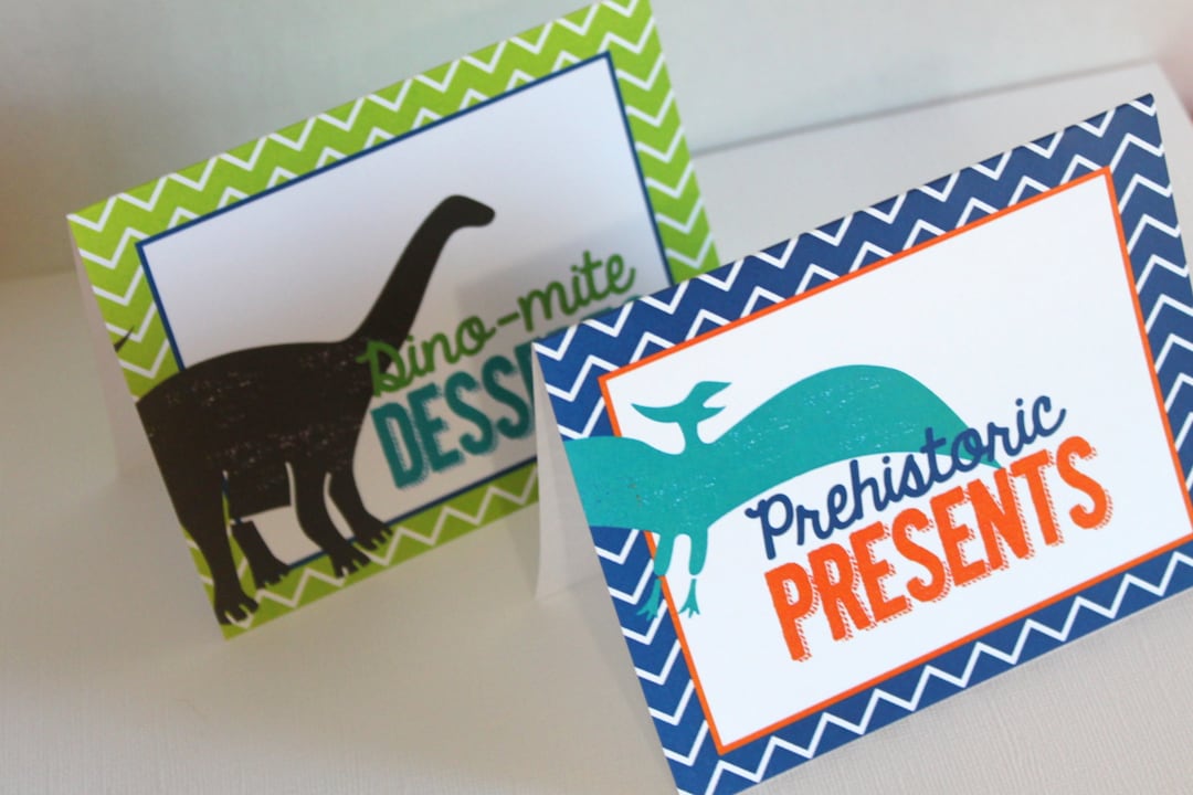 Dinosaur Menu Card, Dinosaur Birthday Tent Card, Dinosaur Party Buffet ...