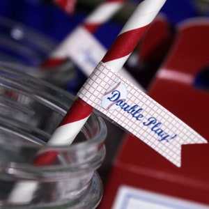 Baseball Party Straws and Flags, Baseball Birthday Party, Baseball Baby ...