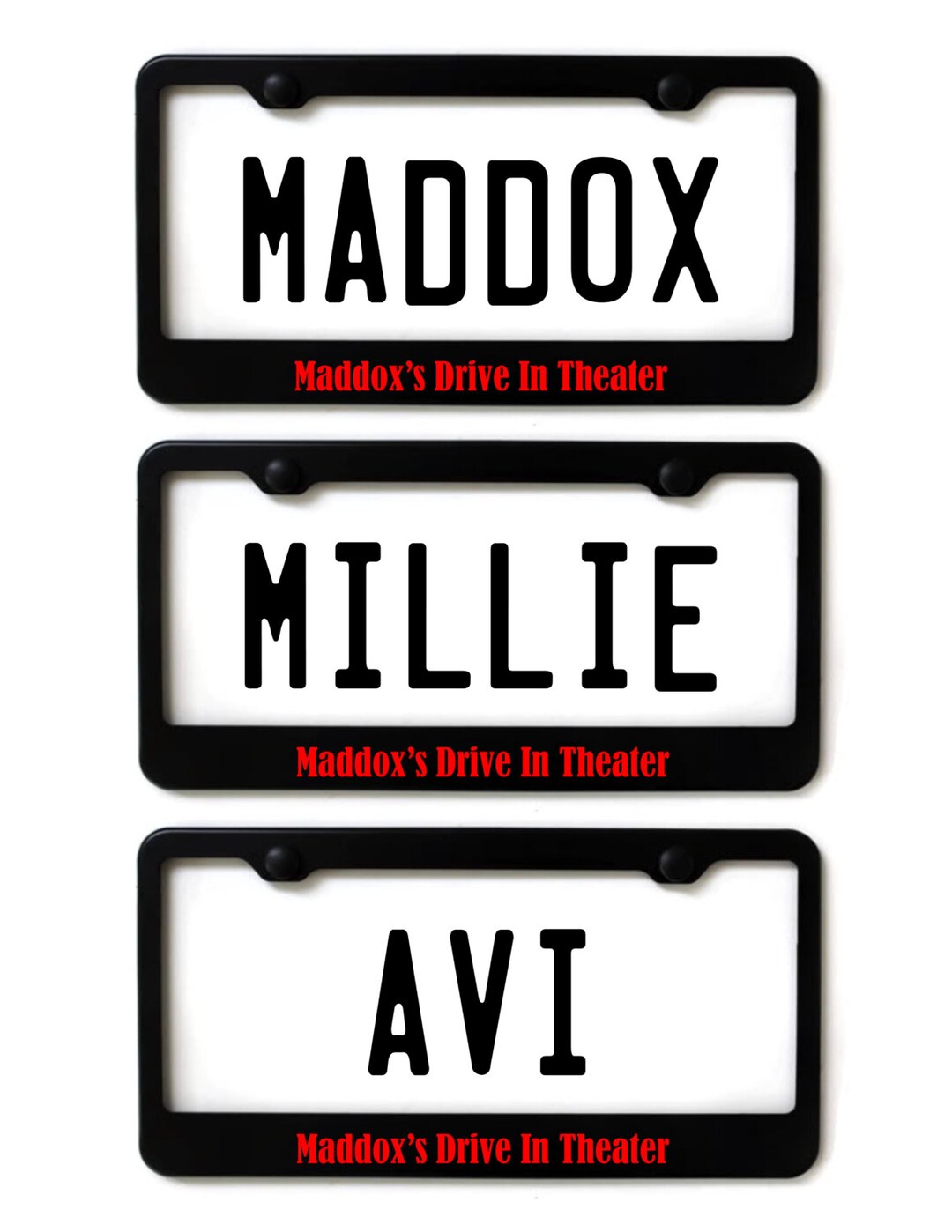 Drive in Movie Birthday Party - DIGITAL License Plate Decals for ...