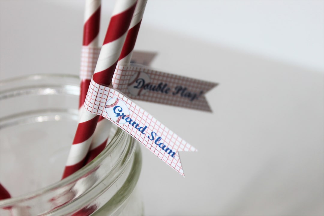 Baseball Party Straws and Flags, Baseball Birthday Party, Baseball Baby ...