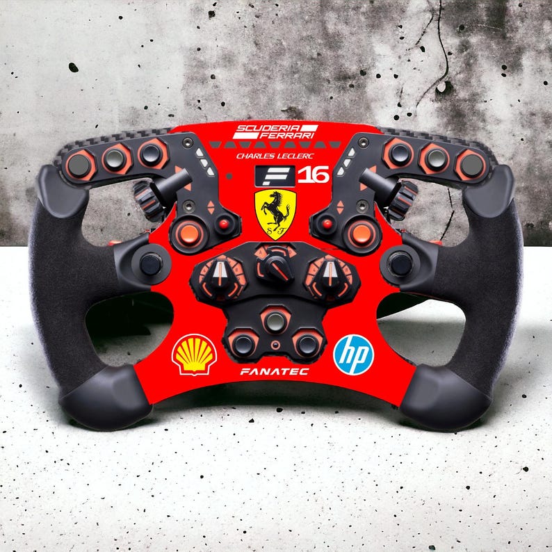 Plate for FANATEC Formula V2/2.5 Wheel - Ferrari 16 Version Sim Racig ...