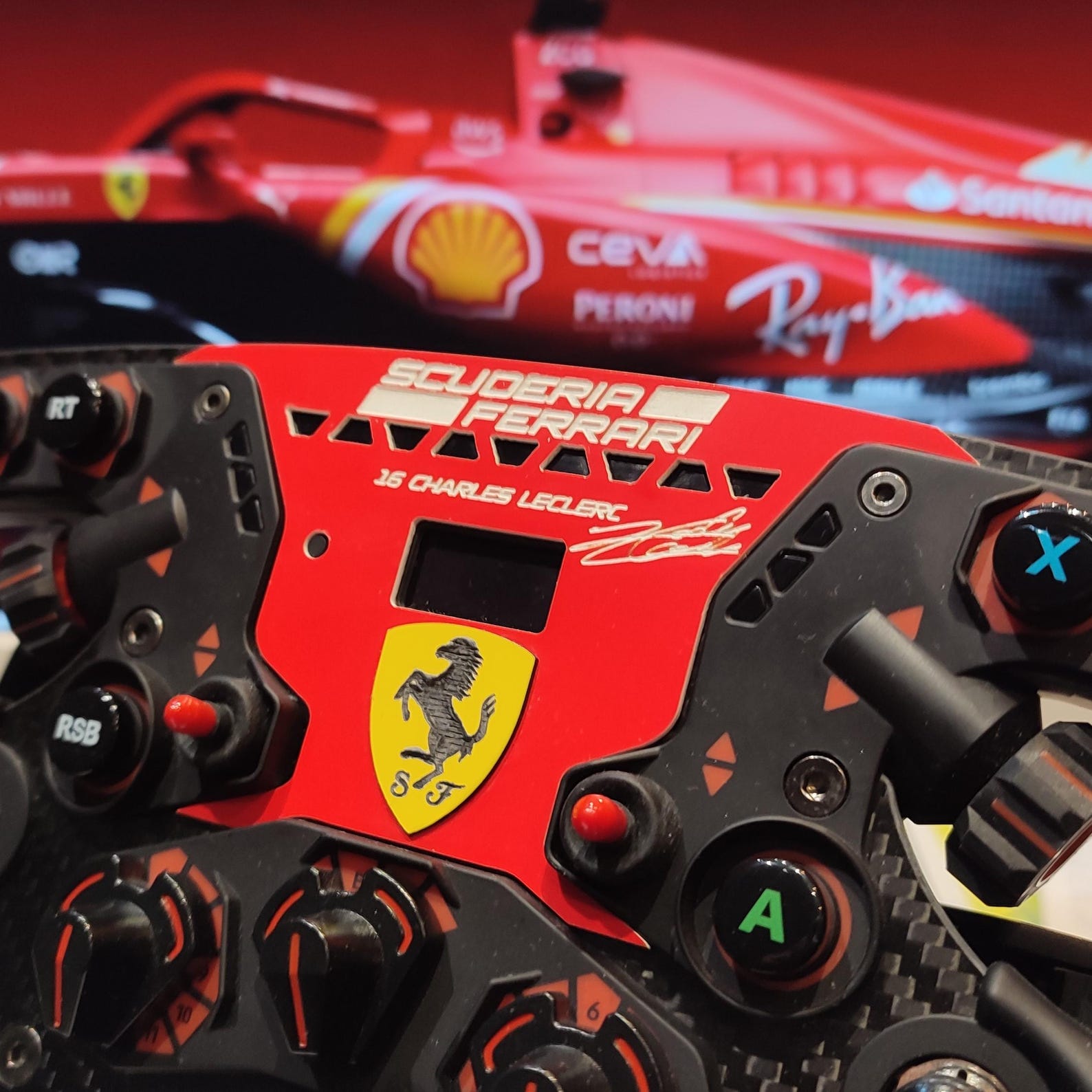 Plate for FANATEC Formula V2/2.5 Wheel - Ferrari Small Version Sim ...