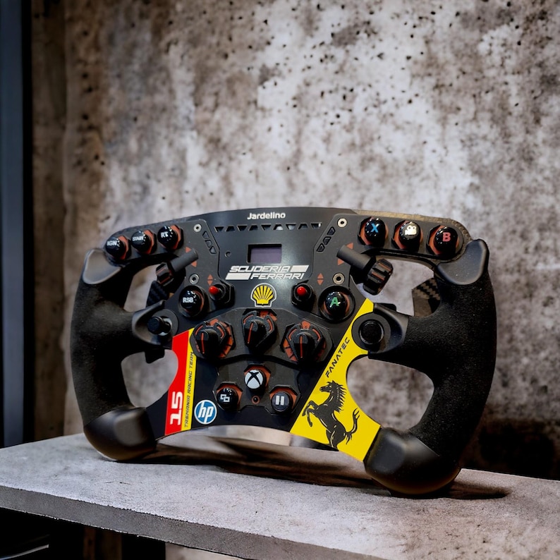 Plate for FANATEC Formula V2/2.5 Wheel - Ferrari Horse Yellow Version ...