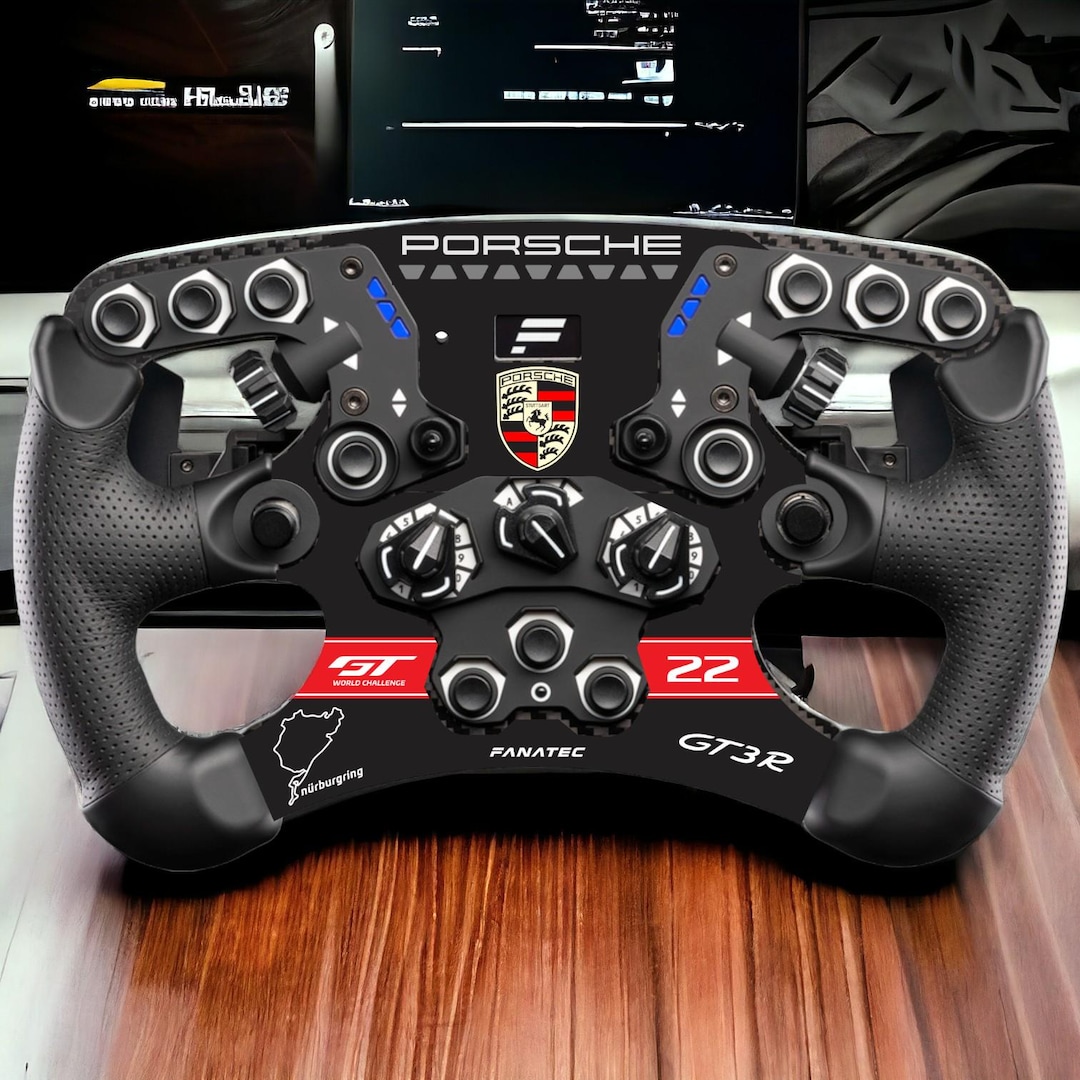 Plate for FANATEC Formula V2/2.5 Wheel - Porsche Version Sim Racig ...