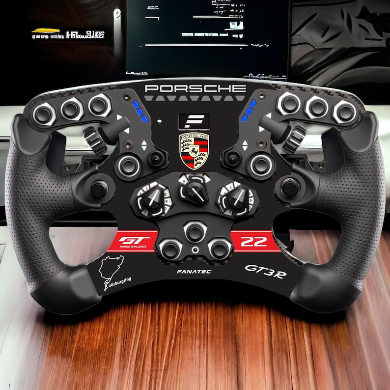 Plate for FANATEC Formula V2/2.5 Wheel - Porsche Version Sim Racig ...
