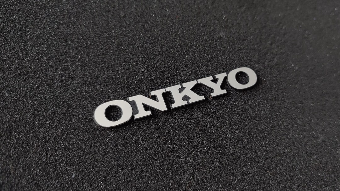 Logo ONKYO - Logo Engraved and Laser Cut With Gluing, Hifi, Audio, Vintage Audio, Renovation ...