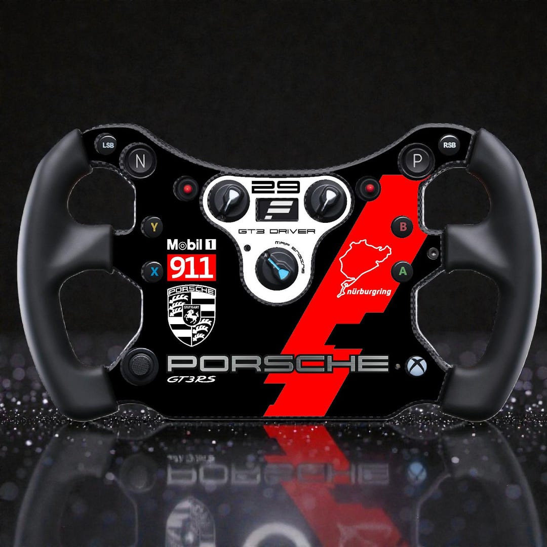 Porsche 911 GT3 Plate for FANATEC Mclaren Gt3 Wheel - Sim Racig Custom ...