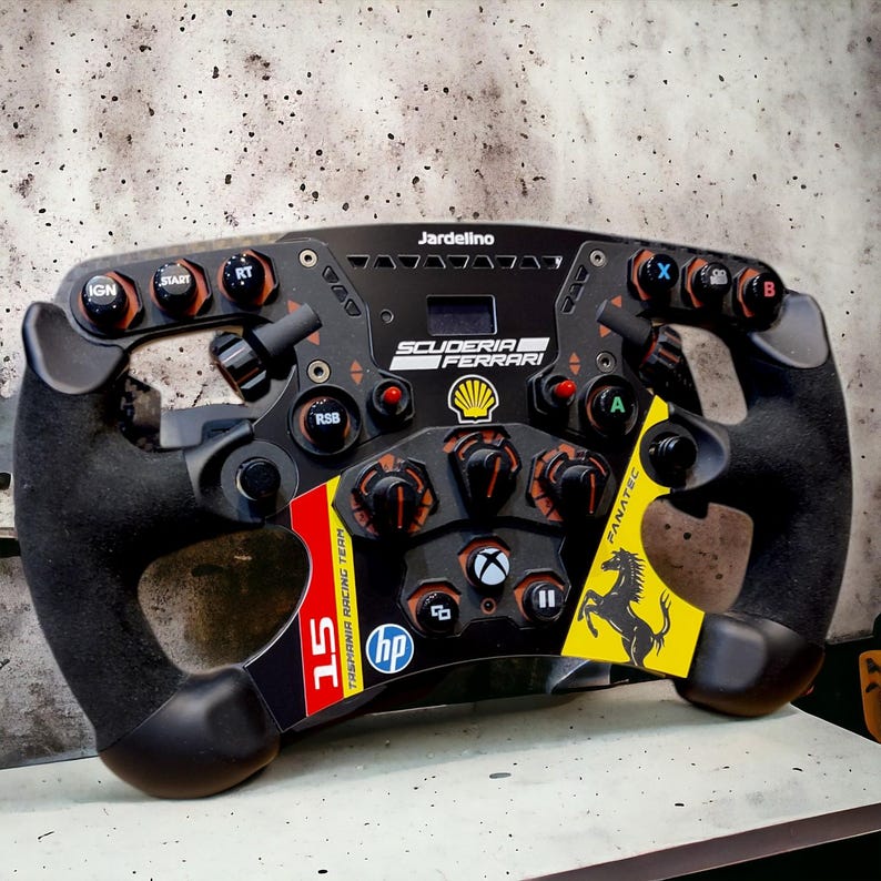 Plate for FANATEC Formula V2/2.5 Wheel - Ferrari Horse Yellow Version ...