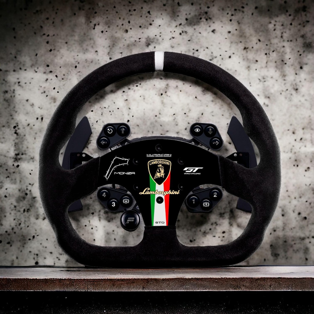 3D Plate for FANATEC Rim GT Wheel - Lambo Version Sim Racig Custom ...