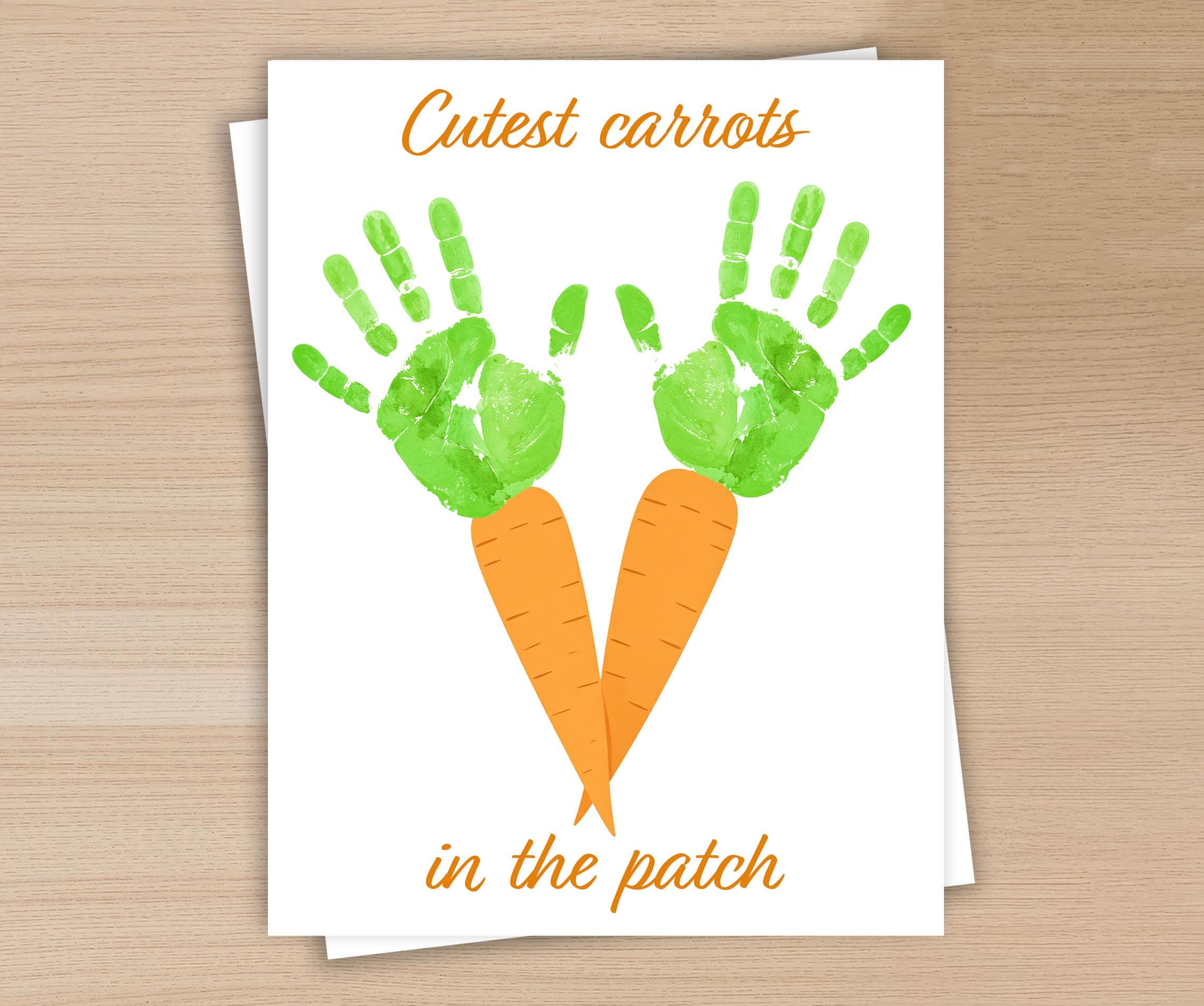 Cutest Carrots in the Patch Handprint Craft Printable, Easter Craft ...