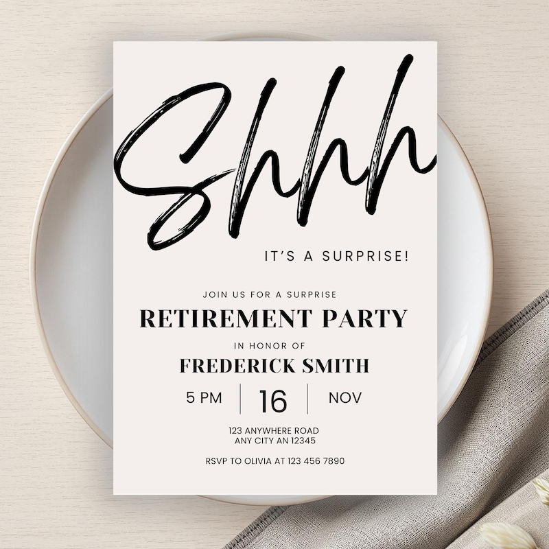 Secret Retirement Party - Etsy