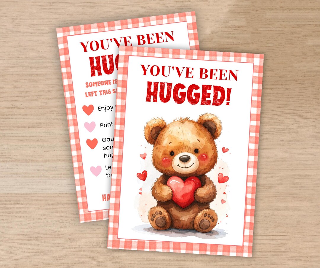 You've Been Hugged Printable, Galentine's Day, Office Game, Coworker ...