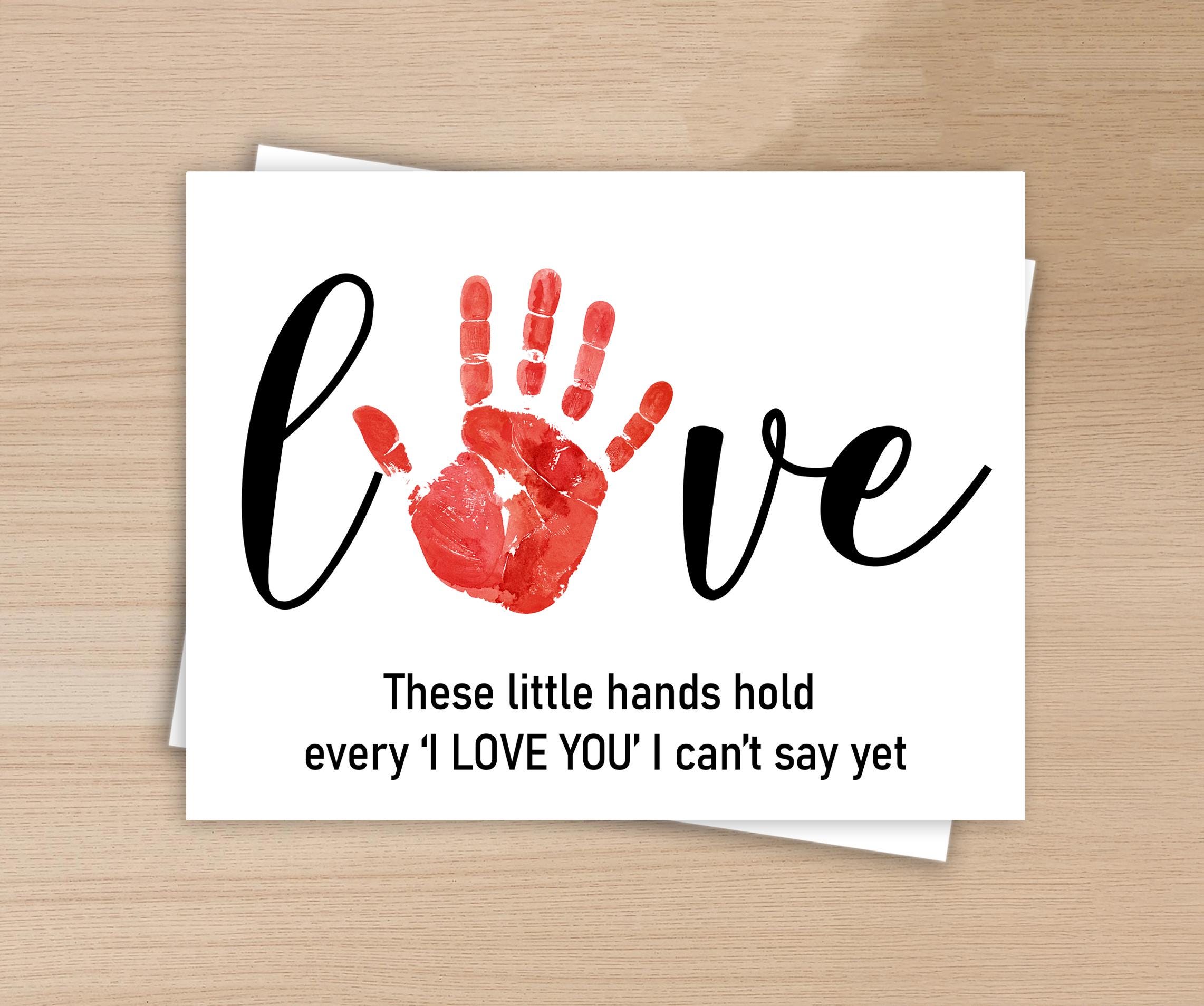 Love Handprint Printable, Craft Keepsake for Kids, Art Activity ...