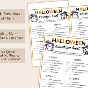 Halloween Haunted House Scavenger Hunt Game Printable, Ice Breaker Game ...