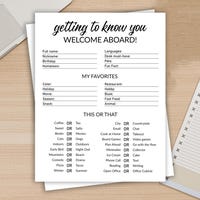 Office Questionnaire Printable Gift Exchange Ideas Work Party Printable ...