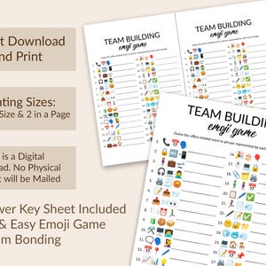 Office Emoji Game Printable, Fun Office Team Building Activity ...
