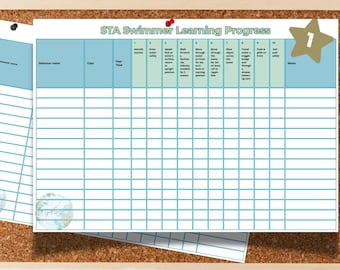 STA Stanley Swimmer Progress Ticksheets - Etsy