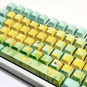 Pastel Nature Botanical Keycaps for Custom Keyboard | PBT Cherry ...
