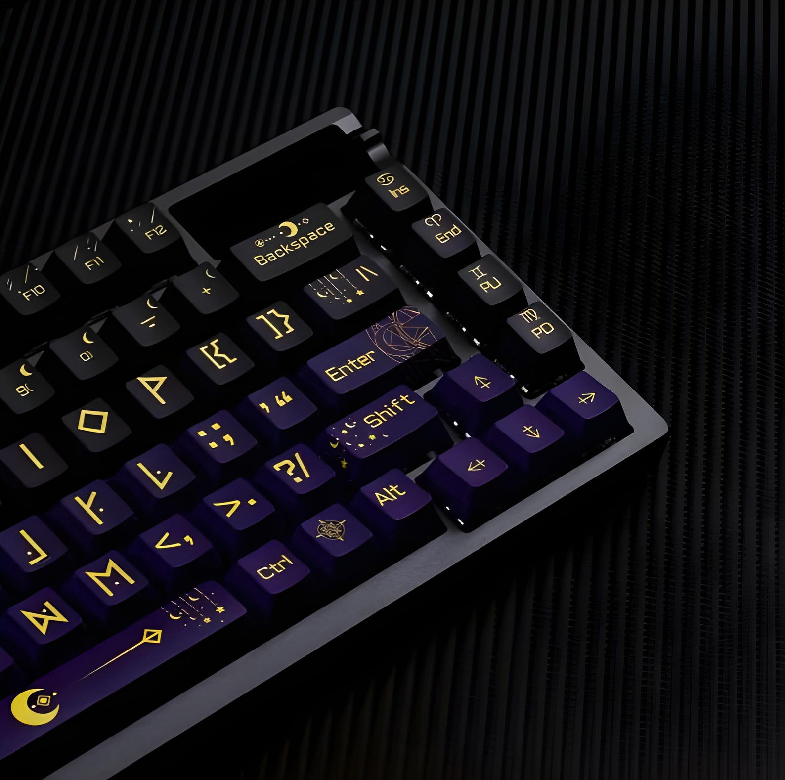 Magic Star Sign Keycaps, Purple Night Sky Inspired | 130 Keys | OEM ...
