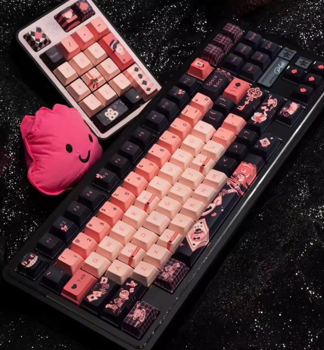Gothic Wonderland Keycap Set: Cherry Profile PBT, Pink & Black ...